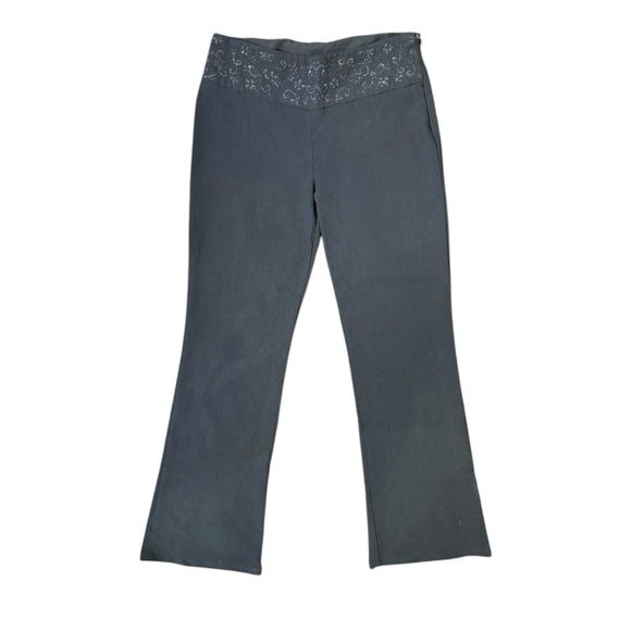 Iz Byer | Pants & Jumpsuits | Y2k Iz Byer Black Low Rise Beaded Office ...